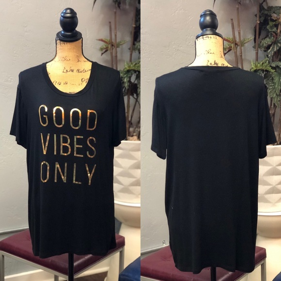 zutter | Tops | Good Vibes Only Tee | Poshmark